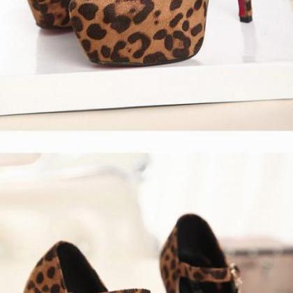 Leopard Print High Heels Fashion Shoes on Luulla