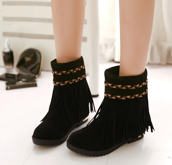 Tassel Boots, Round Head Higher In Short Boots, Boots, Sweet Woman on ...