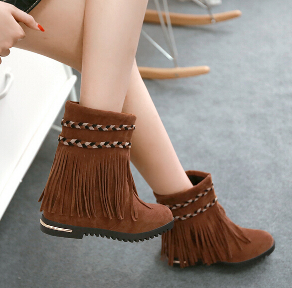 Tassel Boots, Round Head Higher In Short Boots, Boots, Sweet Woman on ...