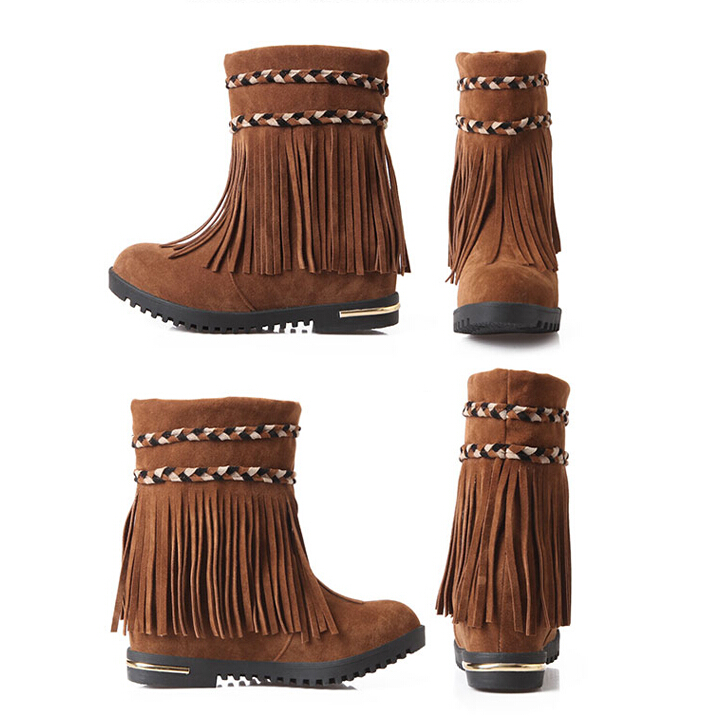 Tassel Boots, Round Head Higher In Short Boots, Boots, Sweet Woman on ...